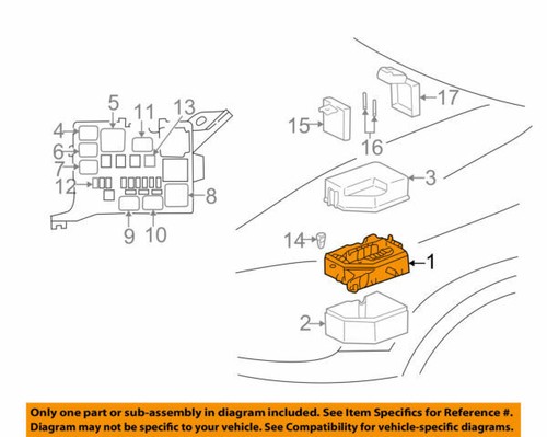 82741-52010 Toyota Block, engine room relay 8274152010, New Genuine OEM ...