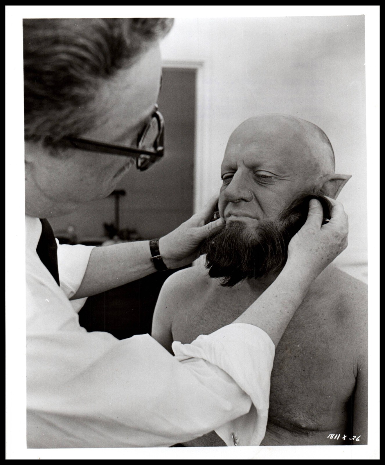BILL TUTTLE MAKE-UP ON TONY RANDALL SEVEN FACES OF DR. LAO 1964 ORIG ...
