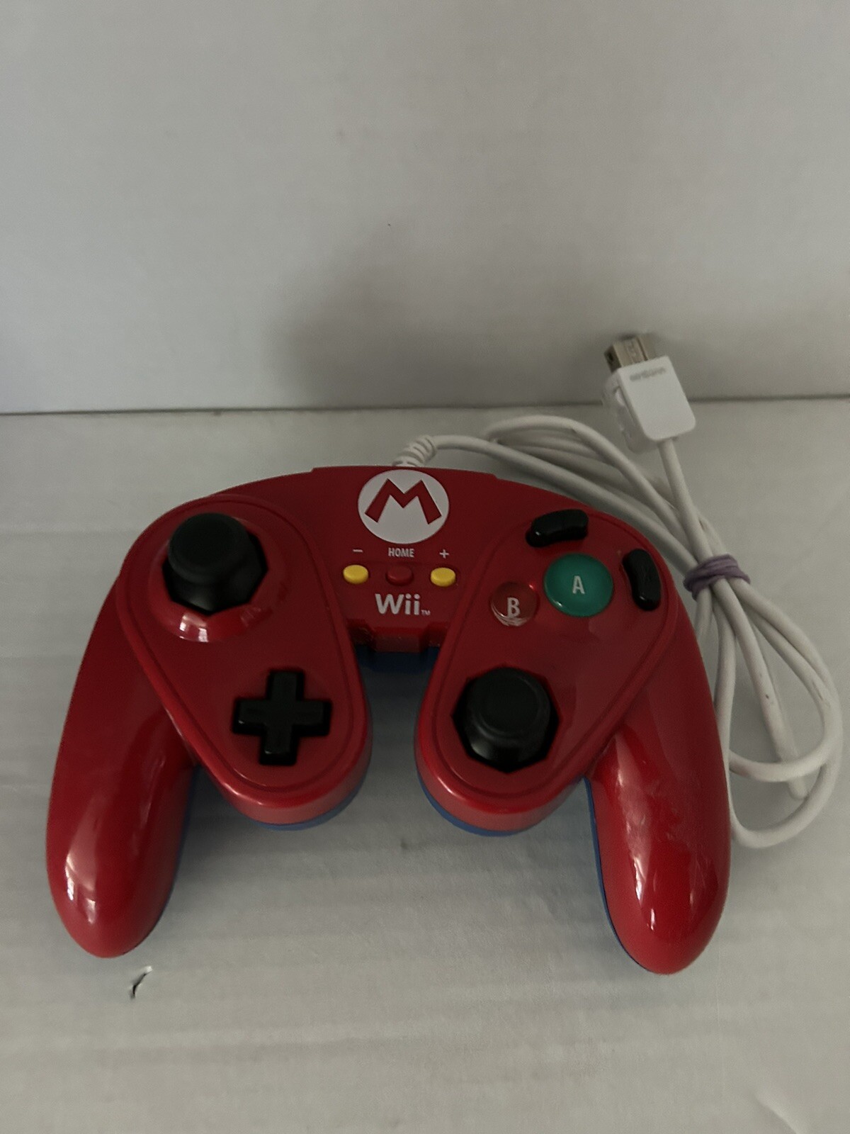 Nintendo Wii Mario GameCube Style Controller Cleaned & Tested Working ...