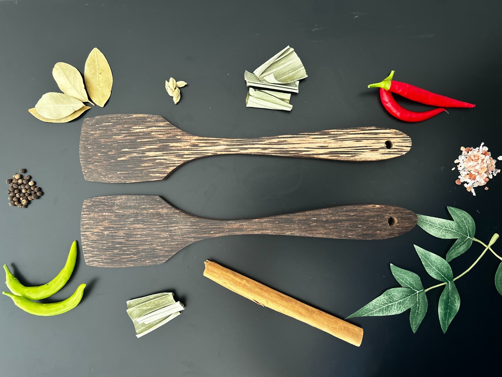 Spatula - Natural Kithul (Palm) Wood. Kitchen Cooking Utensil Spoon ...