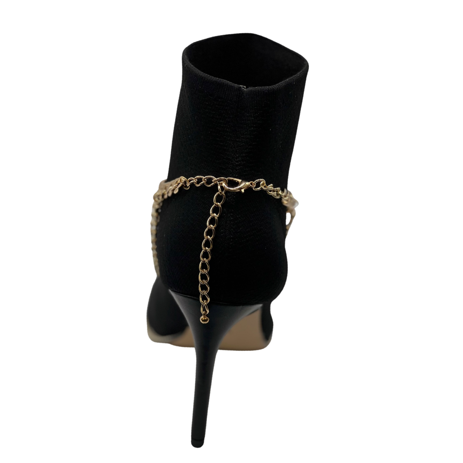 Women Gold Metal Boot Chain Bracelet Anklet Shoe Strand Back Charm ...