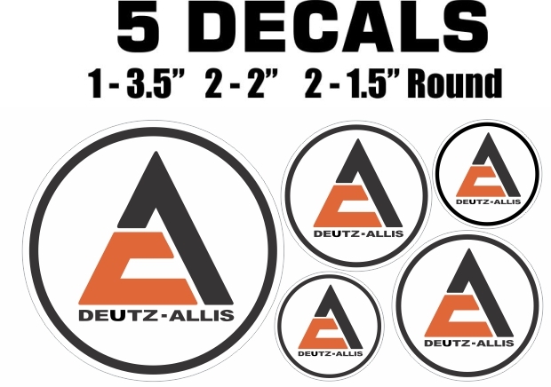 5 Round Deutz - Allis Vinyl Decals - Very Nice | eBay