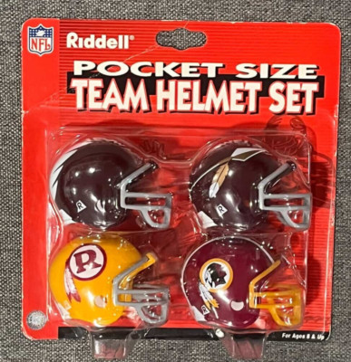 Riddell Pocket Pro football helmet set 2002 Washington Redskins 4-pack ...