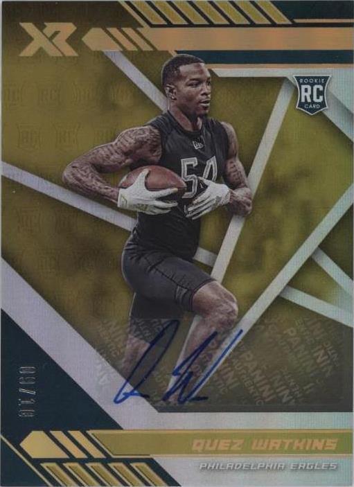2020 Panini XR - Rookie Quez Watkins #183 Gold Autographs /10 (AU, RC ...