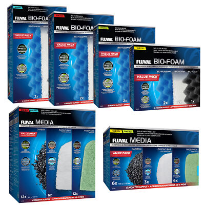 Fluval Foam Media Value Packs Aquarium Filters 106/107 206/207 306/307 ...