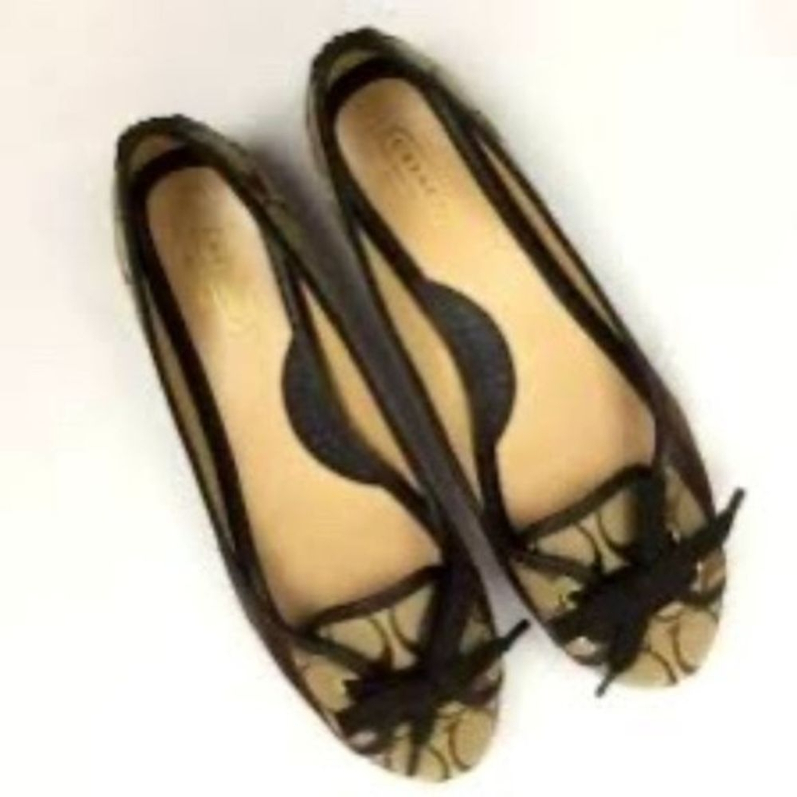 Coach Janelle Ballet‎ Logo Flats 7.5 EUC - Gem
