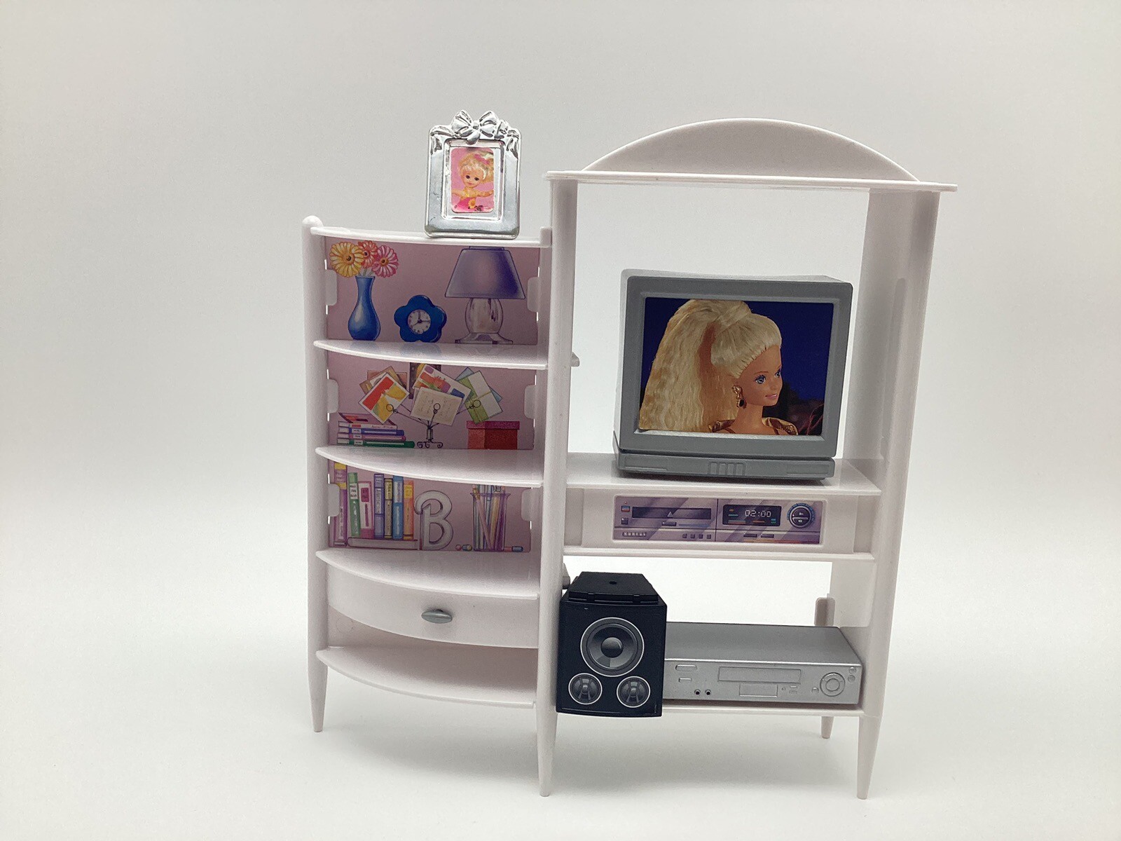 Barbie Folding Pretty House Living Room Entertainment Center Shelf TV ...