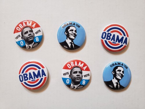 Lot of 6 Original "Obama '08" Campaign Pins / Buttons | eBay