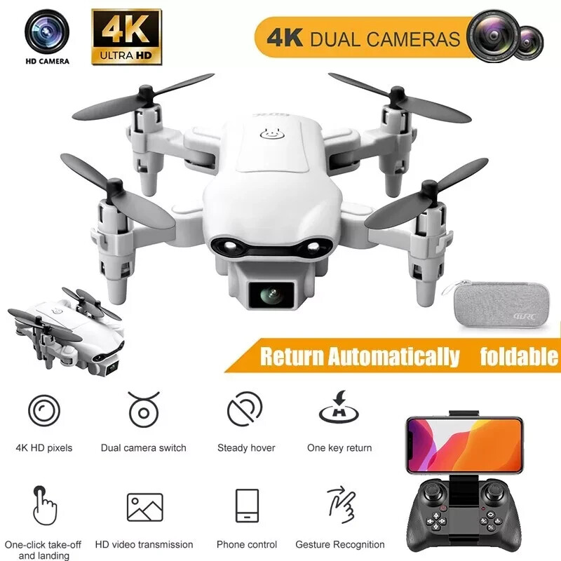 2024 NEW RC Drone With 4K HD Dual Camera WiFi FPV Foldable Quadcopter ...