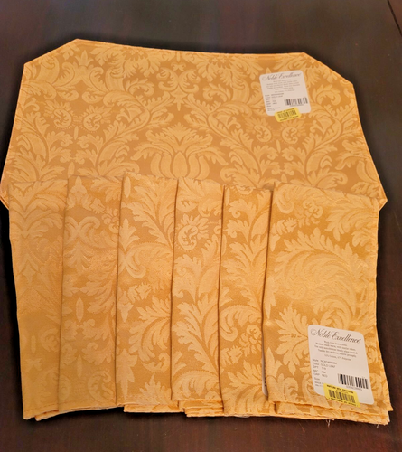 Vintage Noble Excellence Gold Leaf placemats and napkins, set of 6 ...