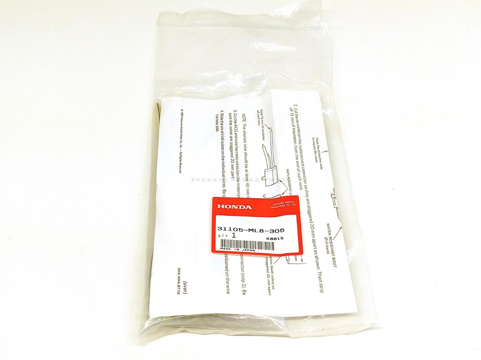 Honda Alternator Stator Wire Connector Repair Kit 84-87 GL1200 Goldwing ...