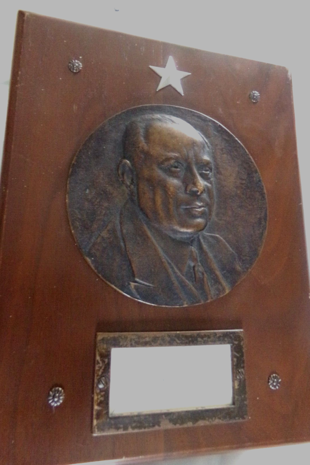 General David Sarnoff RCA NBC President Signal Corps WWII Signed Plaque ...