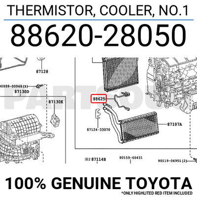 8862028050 Genuine Toyota THERMISTOR, COOLER, NO.1 88620-28050 | eBay