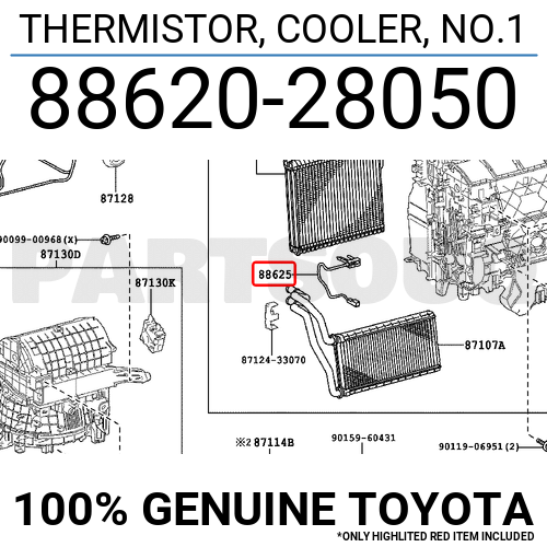 8862028050 Genuine Toyota THERMISTOR, COOLER, NO.1 88620-28050 | eBay
