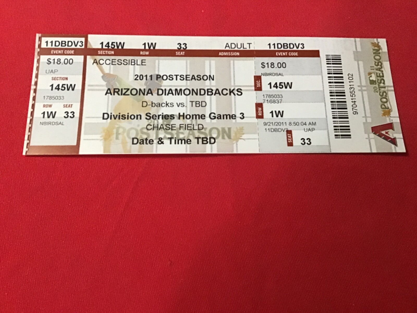 Arizona Diamondbacks 2022 23 & 24 Ticket (Stub) Dodgers Giants plus ...