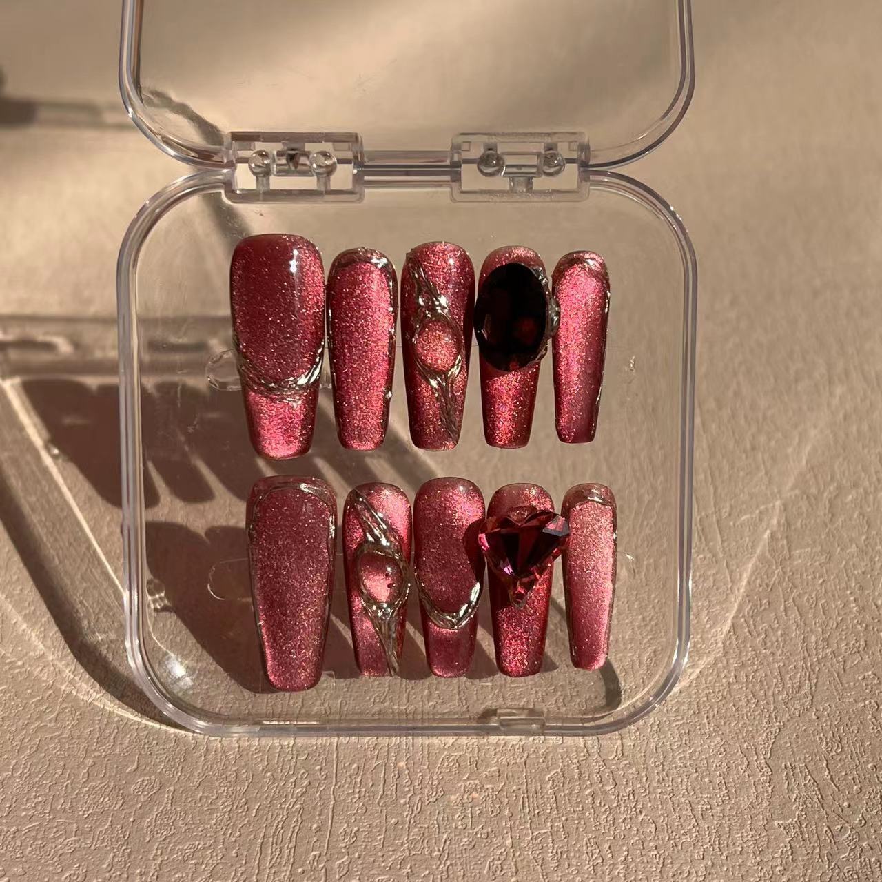 Versatile And Stylish Cat Eye Sweet Spicy Minimalist Blush Nail Jewelry ...