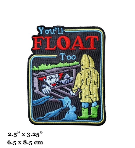 It Horror Pennywise And Georgie You'll Float Too Scene Embroidered Iron On Patch | eBay