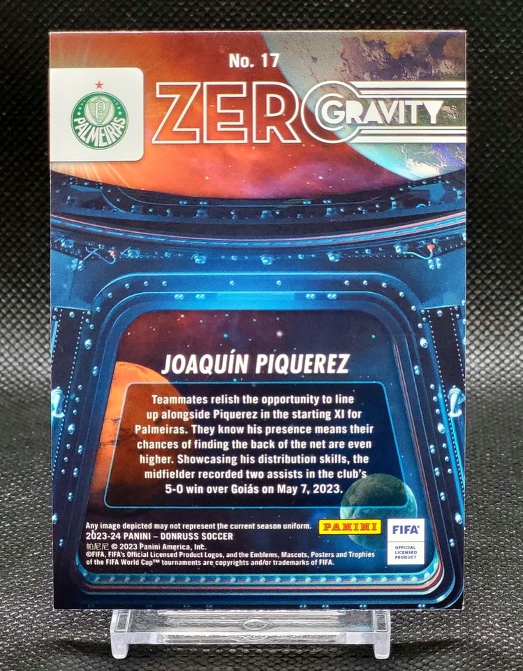 2023-24 Panini Donruss FIFA Zero Gravity Rookie Joaquin Piquerez 17 RC Palmeiras | eBay