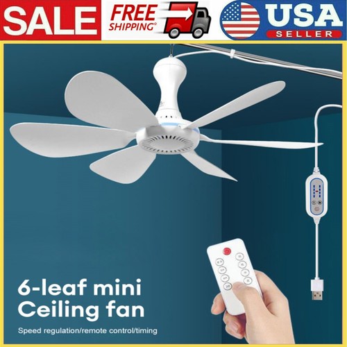 Portable Mini USB Ceiling Fan Hanging USB Power Air Circulator for ...