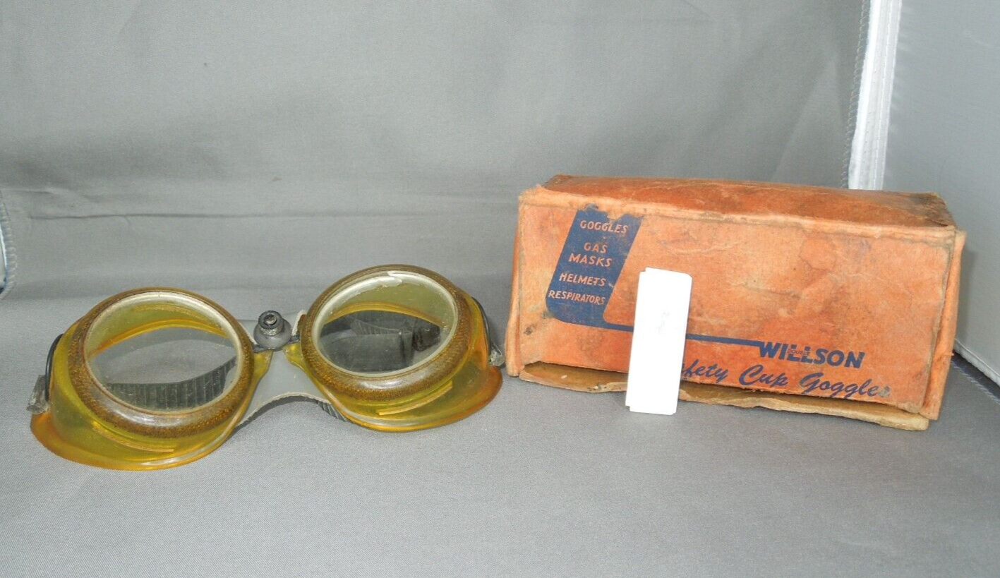 VINTAGE Willson CC502 Safety Spectacles Goggles Glasses W/ Box ...
