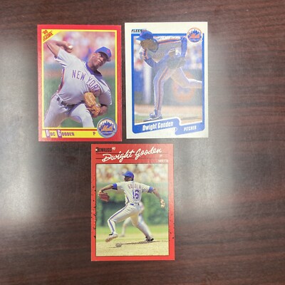 Dwight Gooden 3 Card Lot Baseball 1990 Score Fleer Donruss lot 1 mets ...