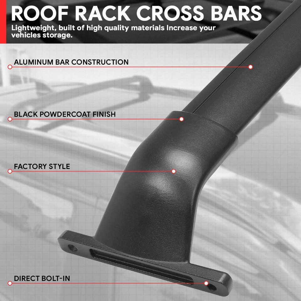 For 17-24 Nissan Kicks Pair Aluminum Roof Rack Rail Cross Bar Cargo ...