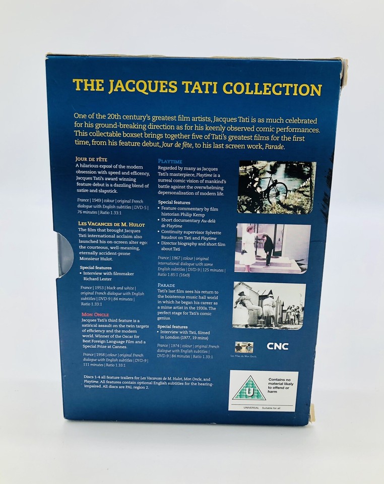 Jacques Tati Collection - 5 iconic films - region 2 (UK, BFI) box set ...