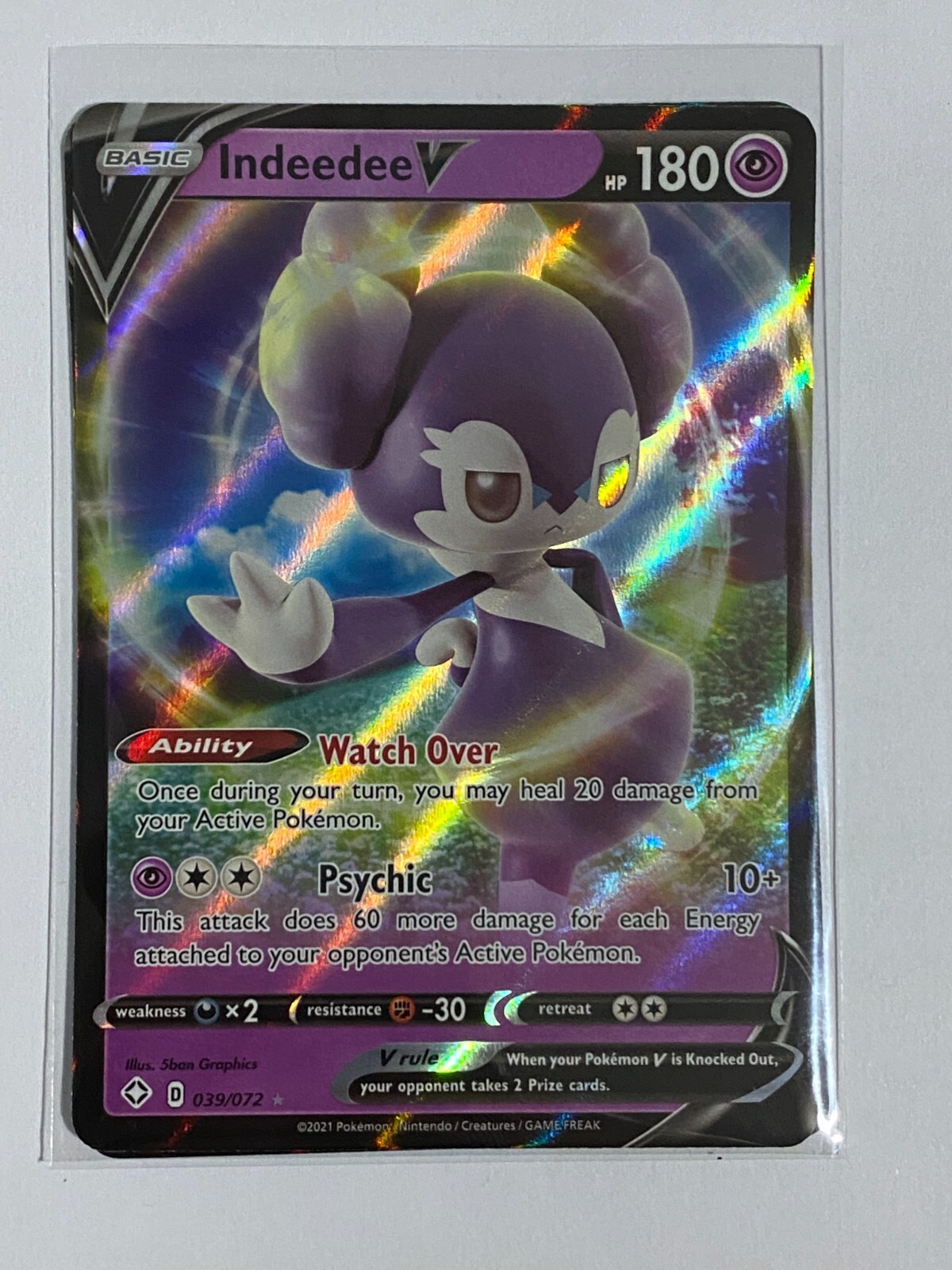 Pokémon TCG Indeedee V Shining Fates 039/072 Holo Ultra Rare | eBay