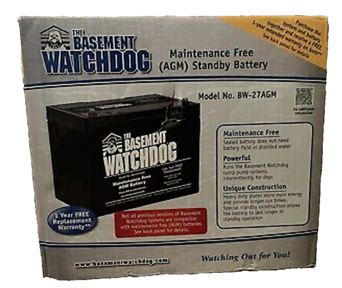 Basement Watchdog BW-27AGM Maintenance Free AGM Battery | eBay