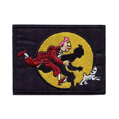 Tintin & Snowy Embroidered Iron-On Patch Classic Comic Cartoon ...