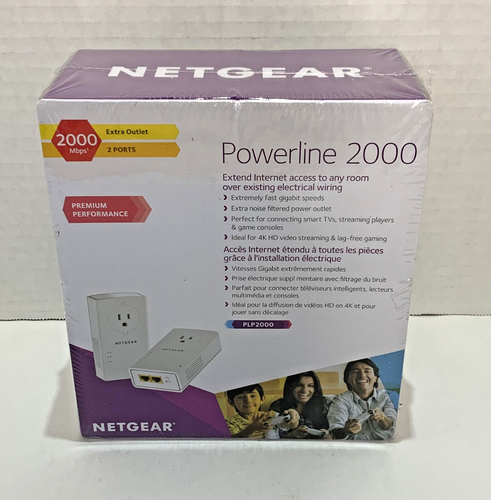 NETGEAR PLP2000 Powerline Adapter 2000Mbps - Pack of 2 for sale online ...