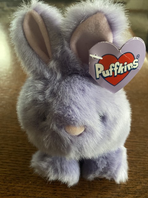 1998 SWIBCO Puffkins Bumper Bunny Rabbit Purple Plush Stuffed Animal ...