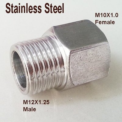 Fitting Reducer Metric M12 M12X1.25 Male to M10 M10X1 M10X1.0 Female ...
