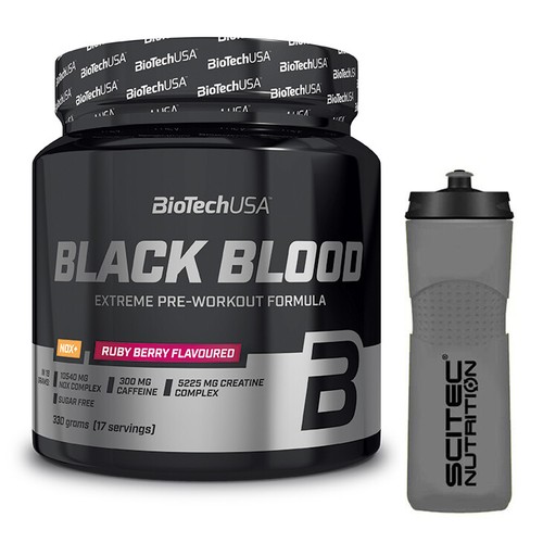 BioTech USA Black Blood NOX+ 330g Pre-Workout Booster Trainingsbooster ...