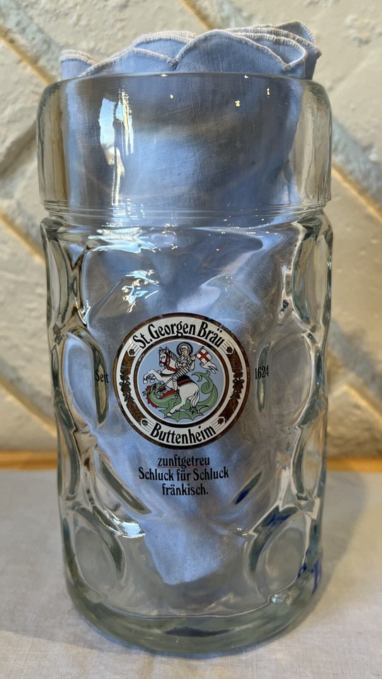RARE-St. Georgen Brau- Buttenheim. 1L Beer Stein. German Keller Bier ...