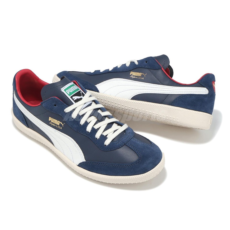 Puma Super Liga OG Retro Navy White Red Men Casual Lifestyle Shoes ...