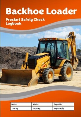 Backhoe Loader Pre Start Checklist Logbook | eBay