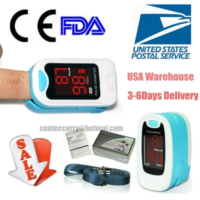 FDA Pulse Oximeter Fingertip, Blood Oxygen Finger Meter Heart Rate,USA ...