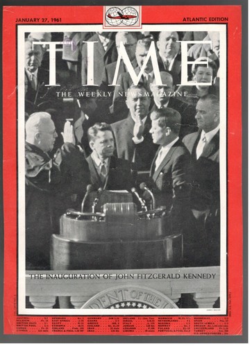 The Inaguration Of John Fitzgerald Kennedy Time Cover 1961 D'Origine 1 ...