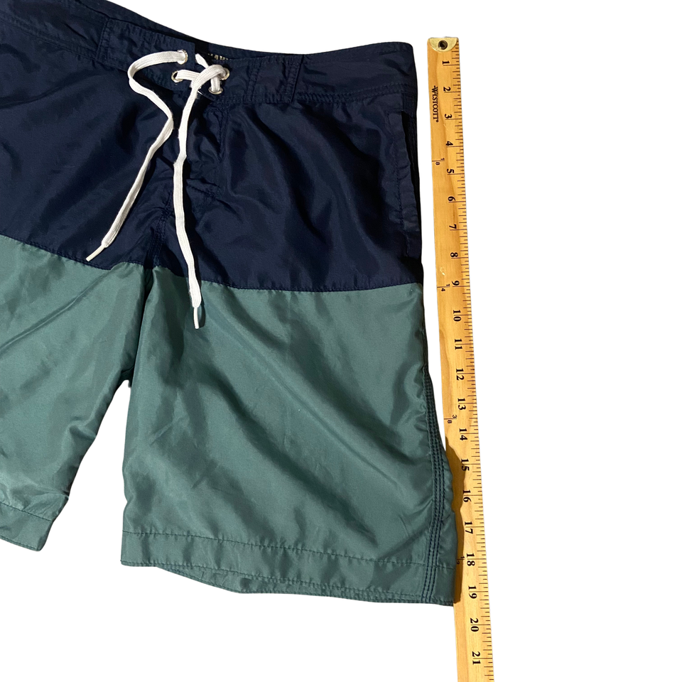 Old Navy Mens Size Medium Board Shorts Swim Trunks Blue Olive Green ...