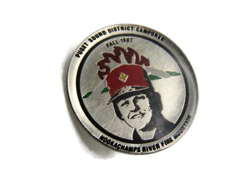Fall 1987 Hookachamps River Fire Mountains Pin Silver Tone | eBay