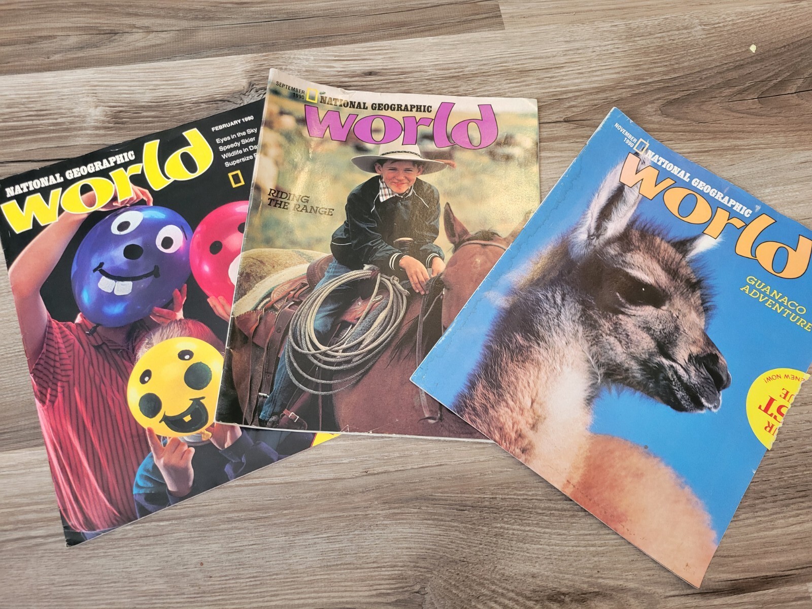 National Geographic World Magazine 1990 Lot Of 3 Vintage Sep,Nov,Feb ...