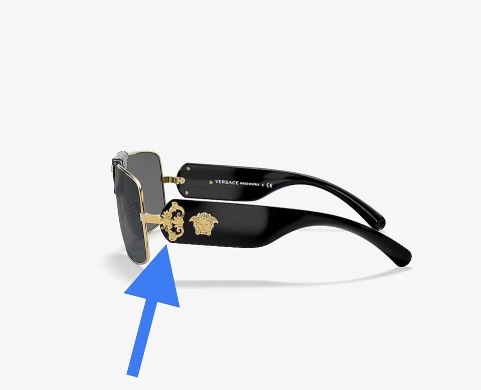 Versace VE 2207Q Sunglasses Golden Replacement Temple Arm Decoration ...