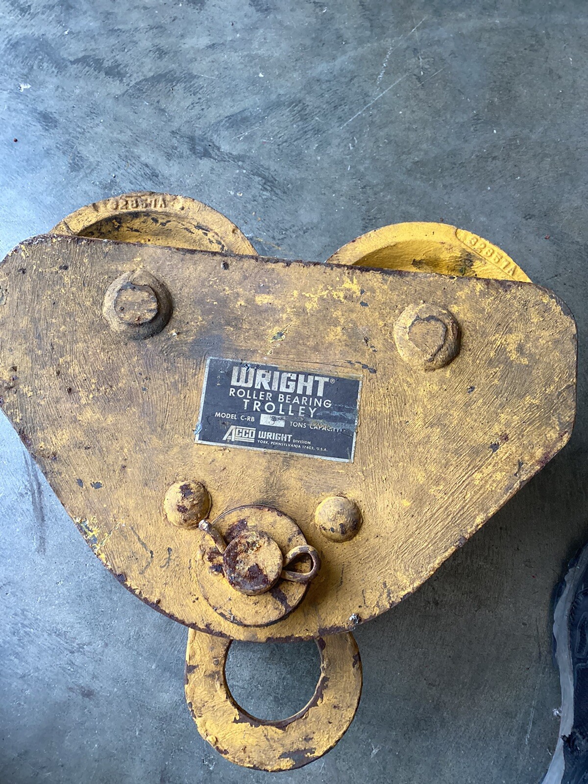 1 Wright roller bearing trolley 3 ton used | eBay