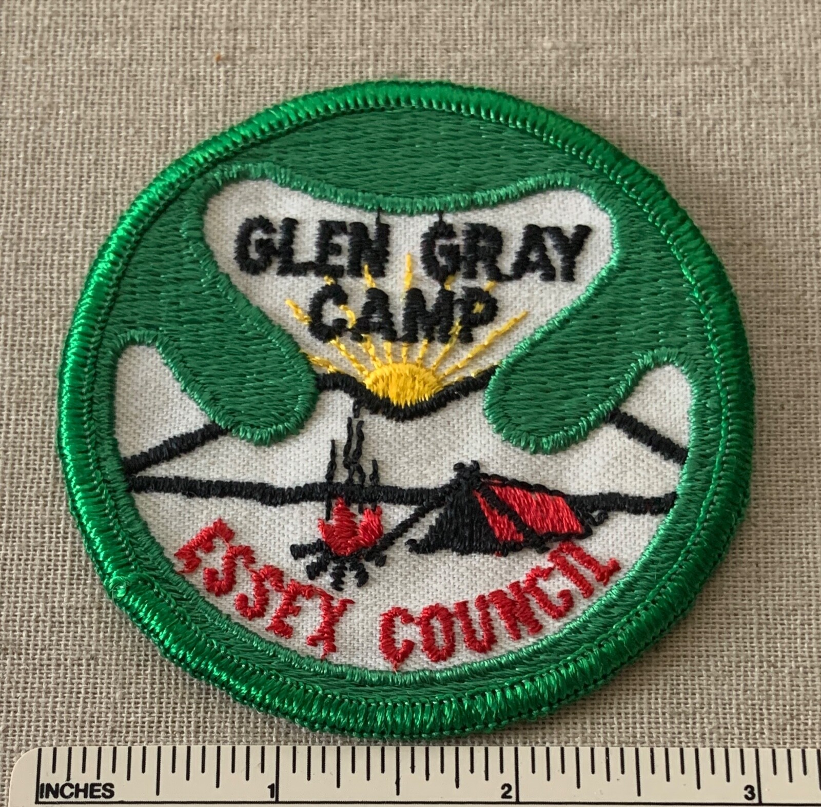 Vintage GLEN GRAY Boy Scout Camp PATCH BSA Essex Council Uniform Badge ...