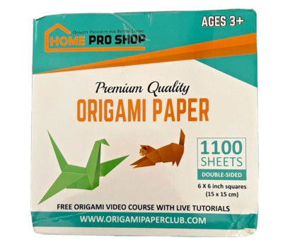 Origami Paper 1100 Sheets 6" Square Double Sided Vivid Colors for ...