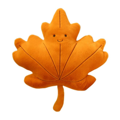 Creative Simulation Leaves Plush Pillow Cartoon Leaves Plant 43cm Brown ...