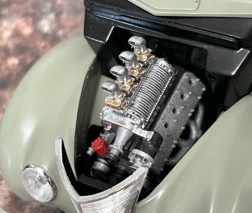 Resin Supercharged V-12 Flathead engine for scale model cars, 1/24 1/25 ...