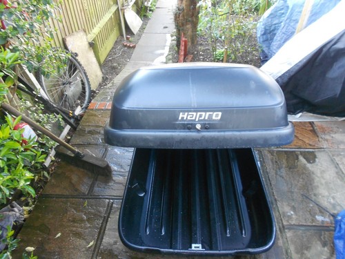 hapro roady roof top box with roof barclamps | eBay UK