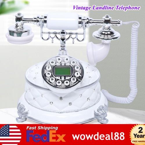 Corded Telephone Landline Phone Push Dial Phone Home Office Vintage ...